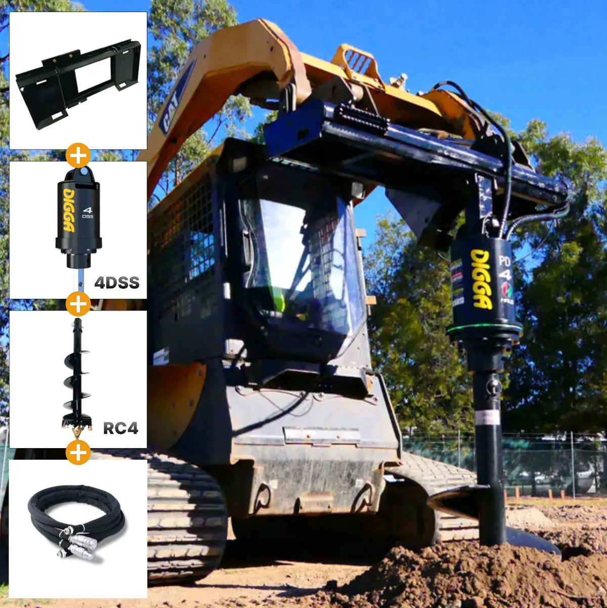 Digga 4DSS Auger Drive & Bit Combo Kit for Skid Steers — Attachments King