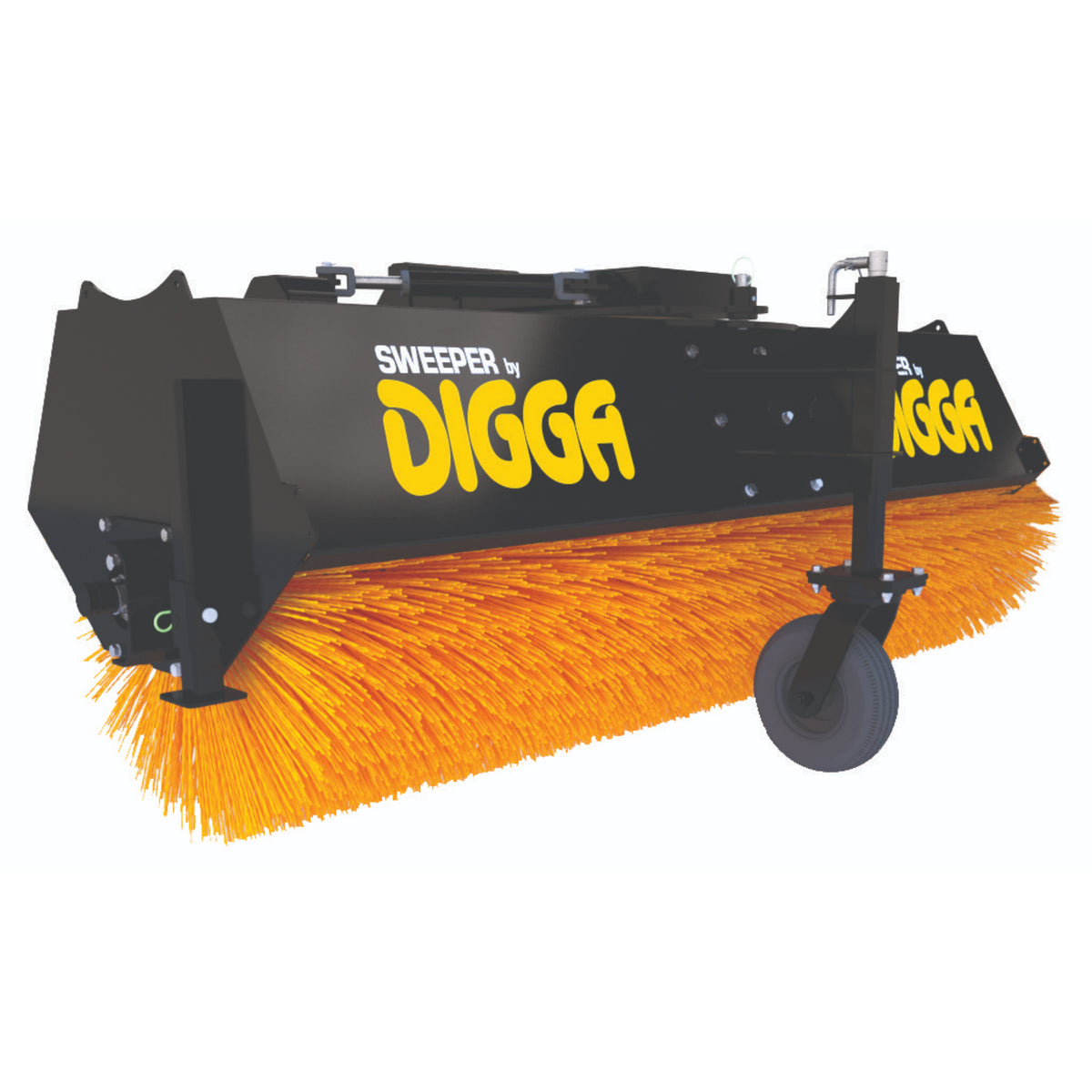 Digga Manual Pivot Angle Broom Attachment for Skid Steer — Attachments King