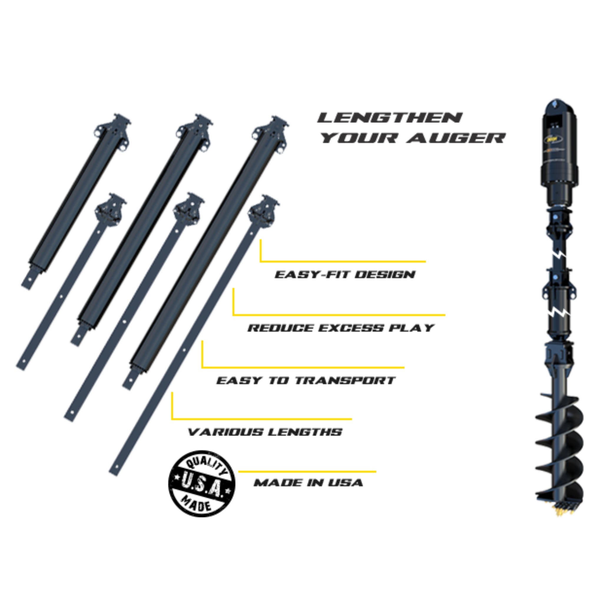 Mini Excavator Augers | Shop Online Now | Attachments King